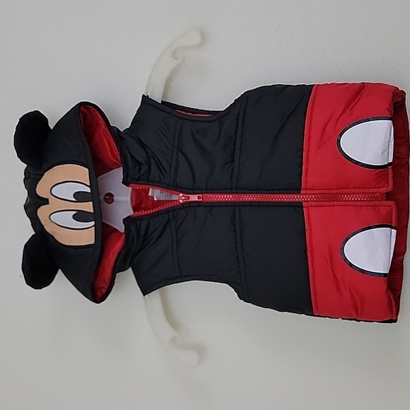 Disney | Jackets & Coats | Disney Mickey Mouse Hooded Ears Puffer Vest ...